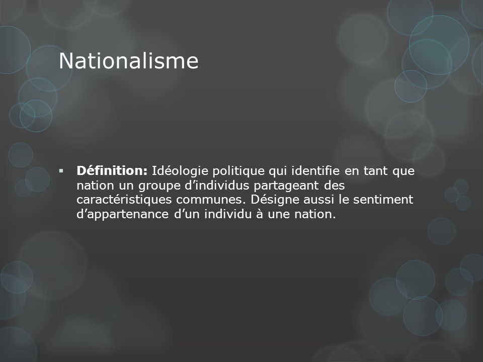 Qu’est-ce que le nationalisme? | Glossaire des Idées | larepublica.cd